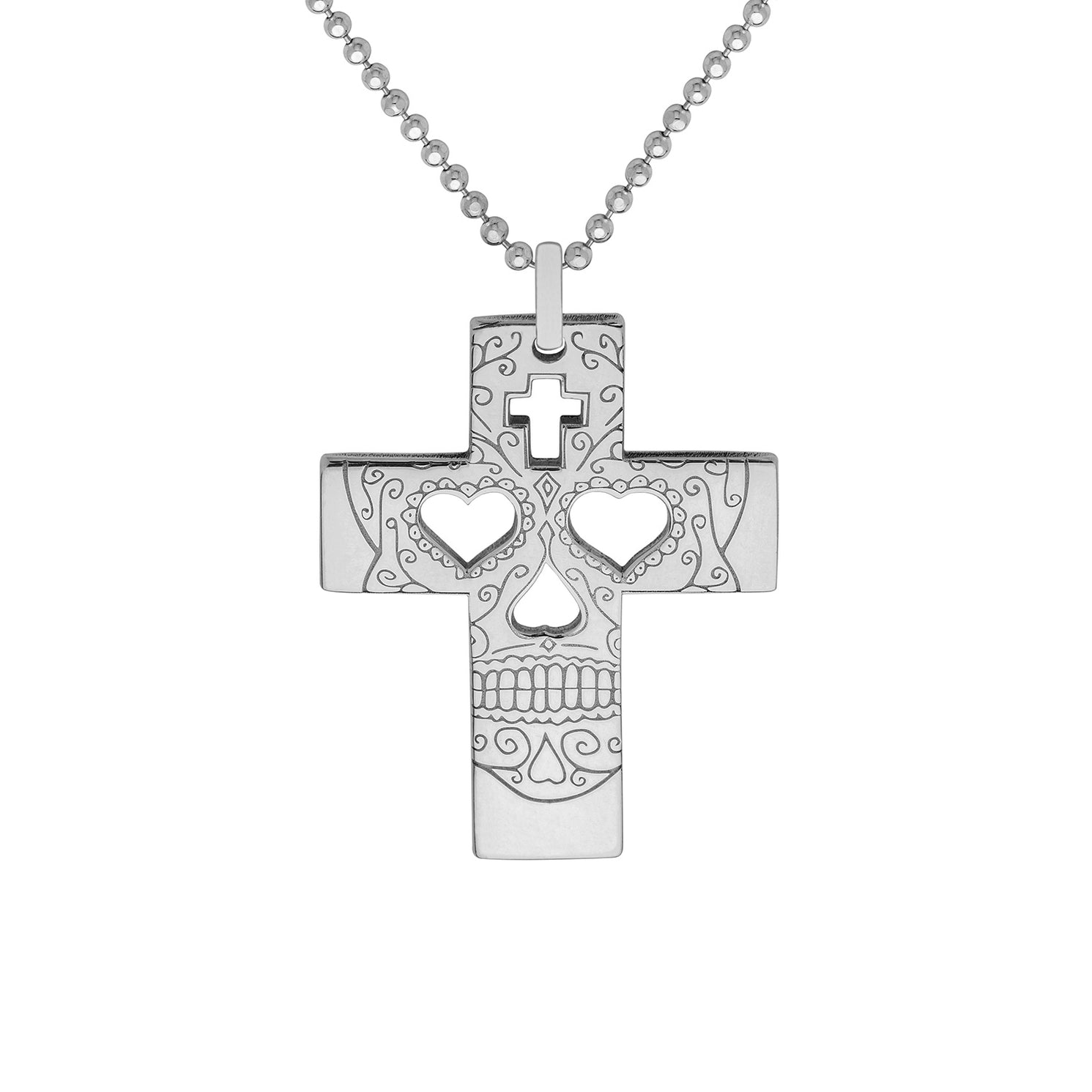 Sugar Skull Cross Necklace — CarterGore